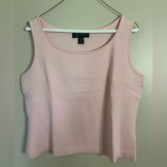 St. John | Tops | St John Light Pink Knit Tank Medium Euc | Poshmark